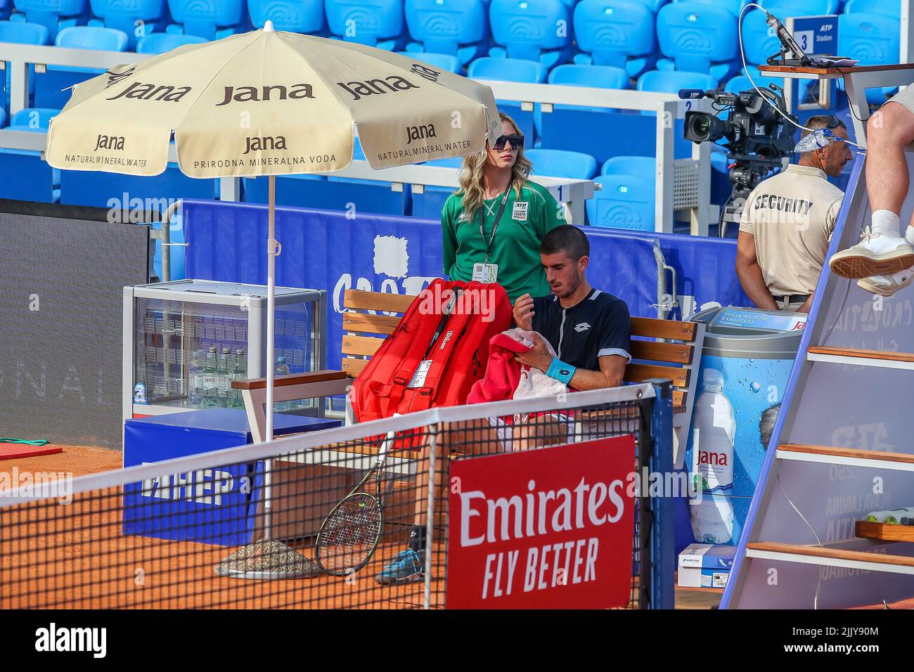 Franco Agamenone of Italy plays during ATP 250 Plava Laguna Croatia ...