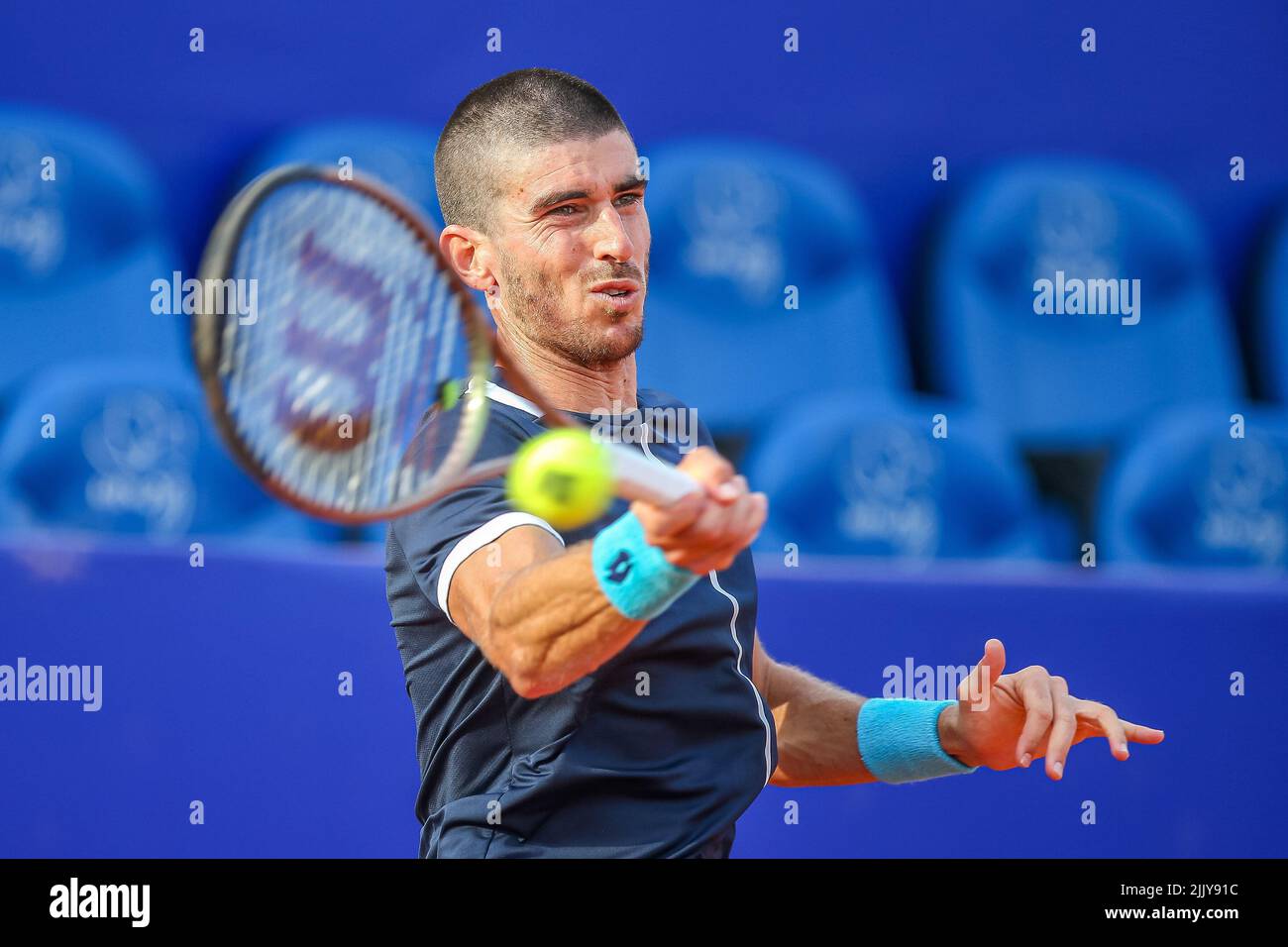 Franco Agamenone of Italy plays during ATP 250 Plava Laguna Croatia ...