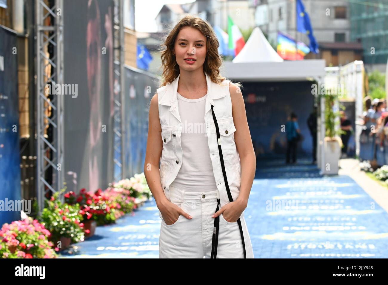 GIFFONI VALLE PIANA, ITALY - JULY 28: Giulia Maenza attend the blue ...