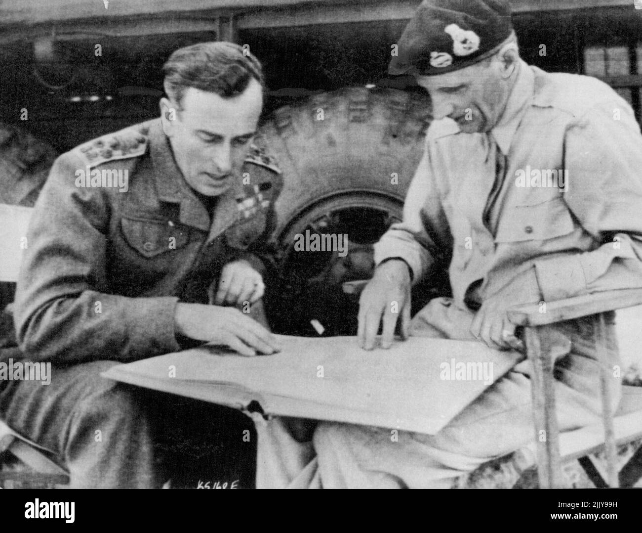 Mountbatten And Montgomery Confer - Lord Louis Mountbatten, (left ...
