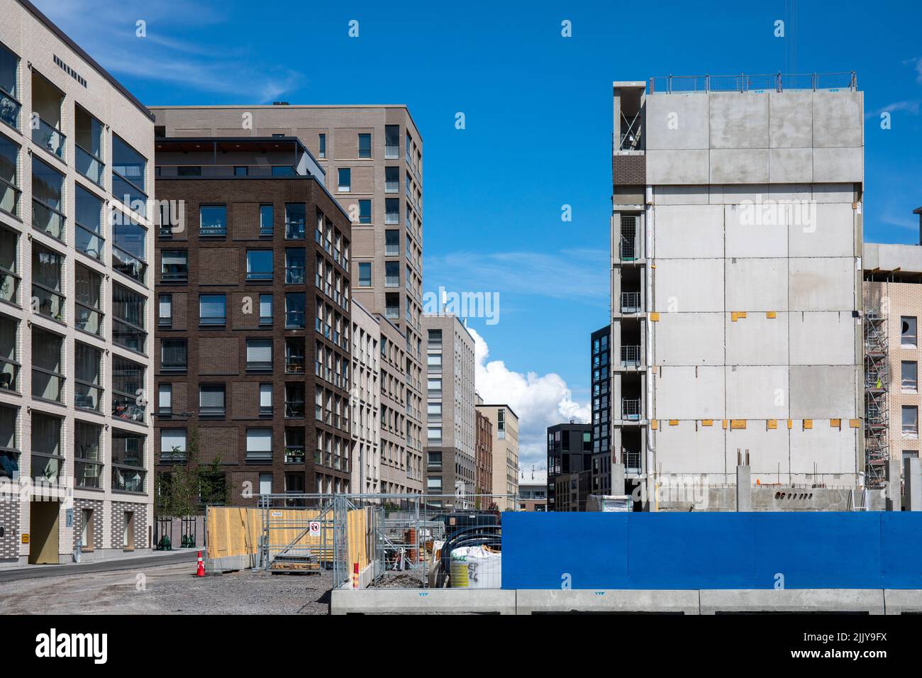 New Sompasaari residential district, still partly under construction ...