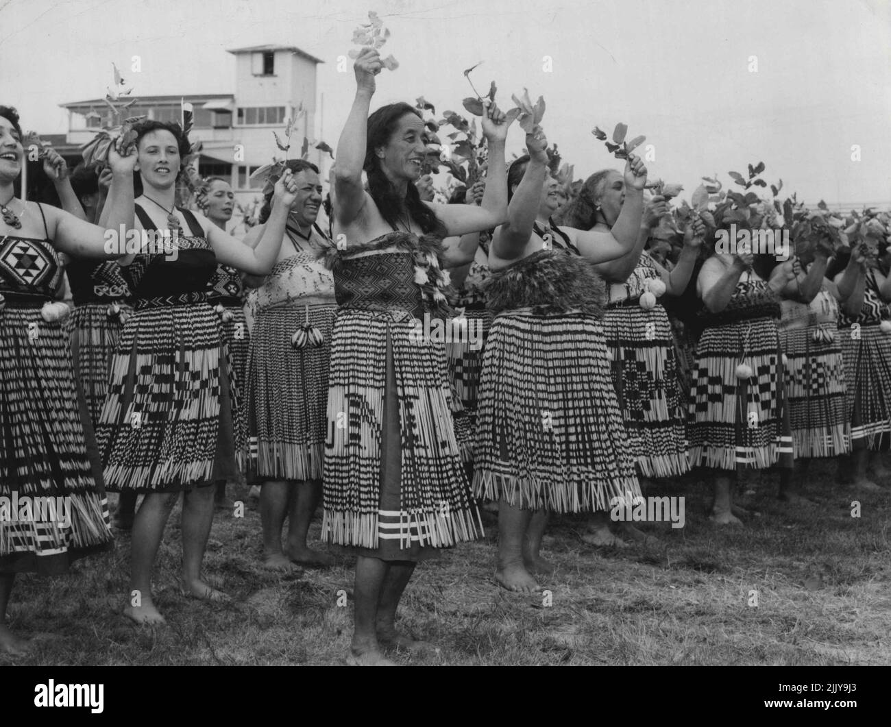 At Rotorua - Famous Maori guide, Rangi, in foreground, leads one of the ...