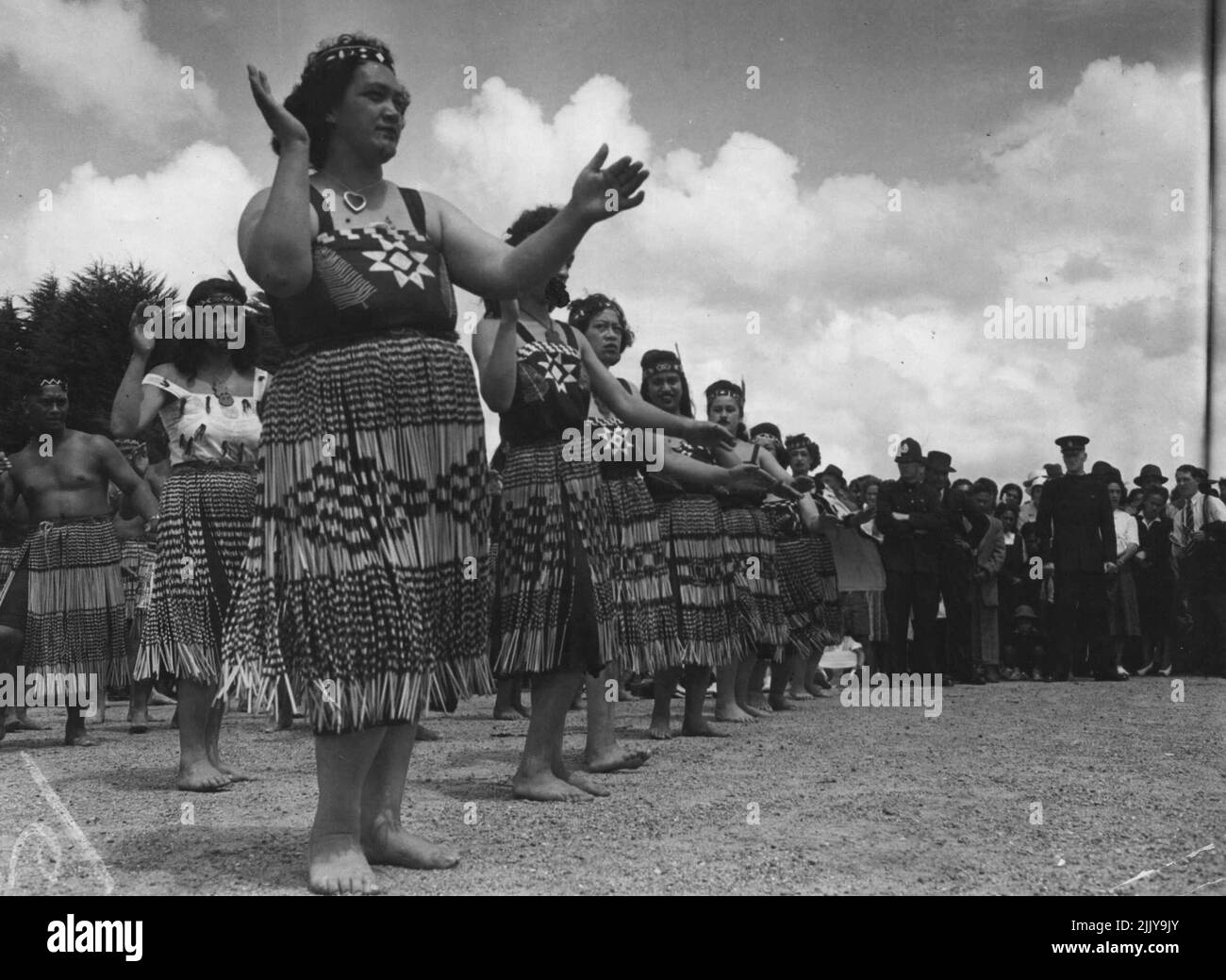 Native girls dancing. February 22, 1950 Stock Photo - Alamy