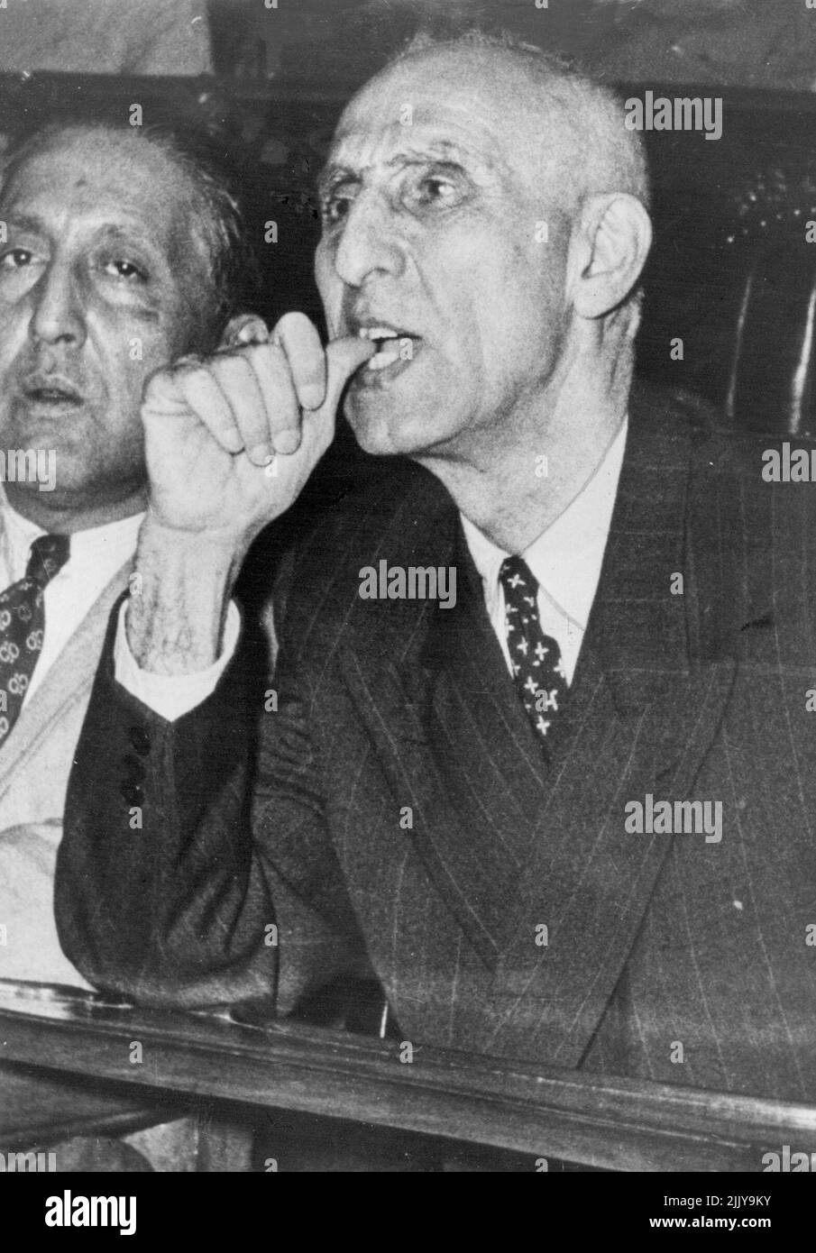 Doctor Mossadeq sucks his Thumb... Doctor Mossadeq, the Persian Prime ...