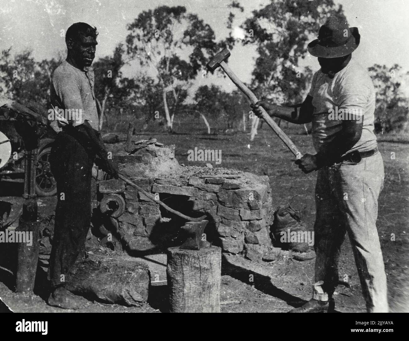 Abbo's - Civilised. The Station Blacksmith. April 25, 1938. (Photo by ...