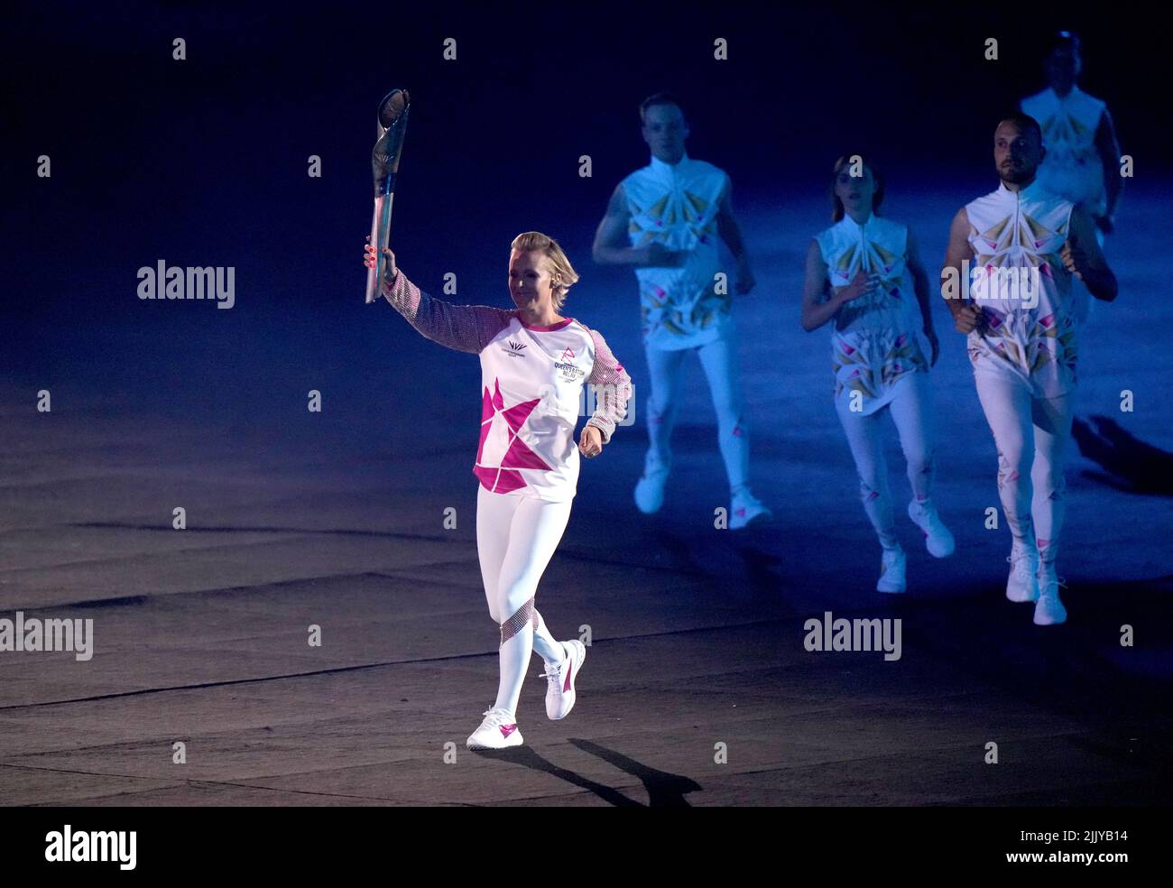 Alex Danson-Bennett MBE carries the Commonwealth Baton during the ...