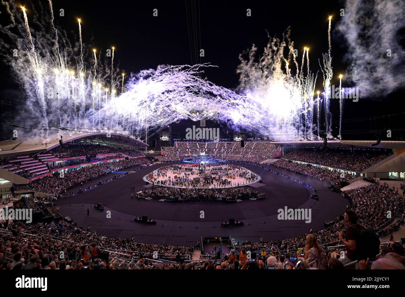 General view as fireworks are set off during the opening ceremony of ...