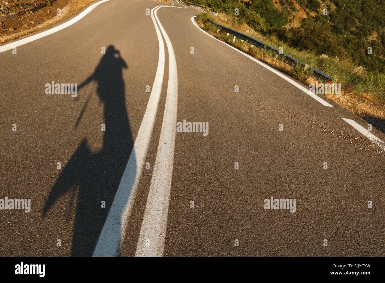 Asphalt female shadow hi-res stock photography and images - Alamy