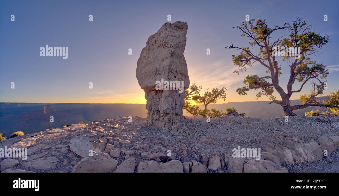The famous Mushroom Rock at Shoshone Point in Grand Canyon National ...