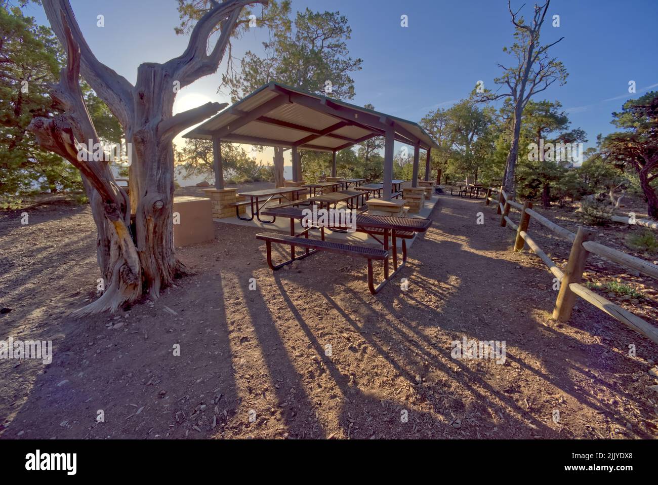 The picnic area of Shoshone Point at Grand Canyon Arizona. Public Park ...