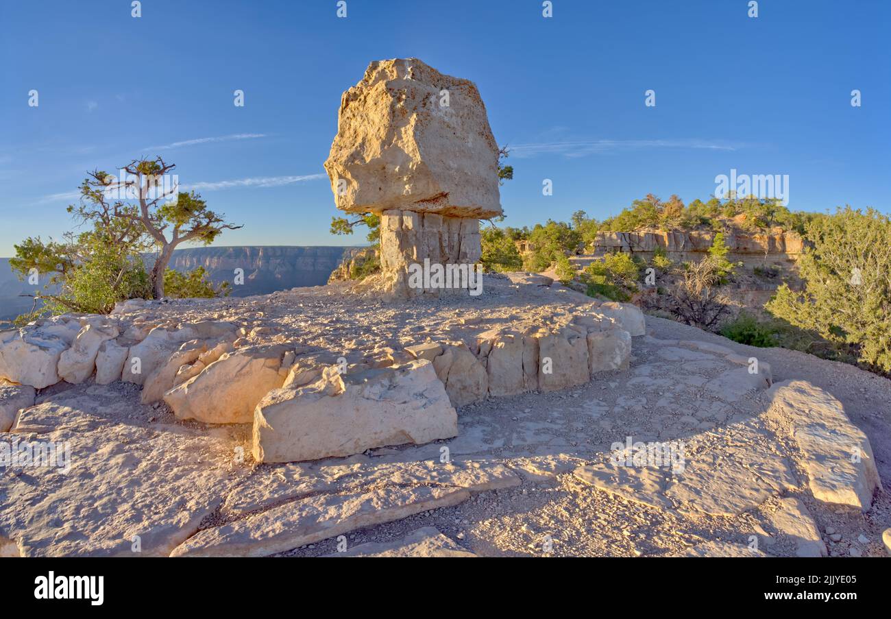 The famous Mushroom Rock at Shoshone Point in Grand Canyon National ...
