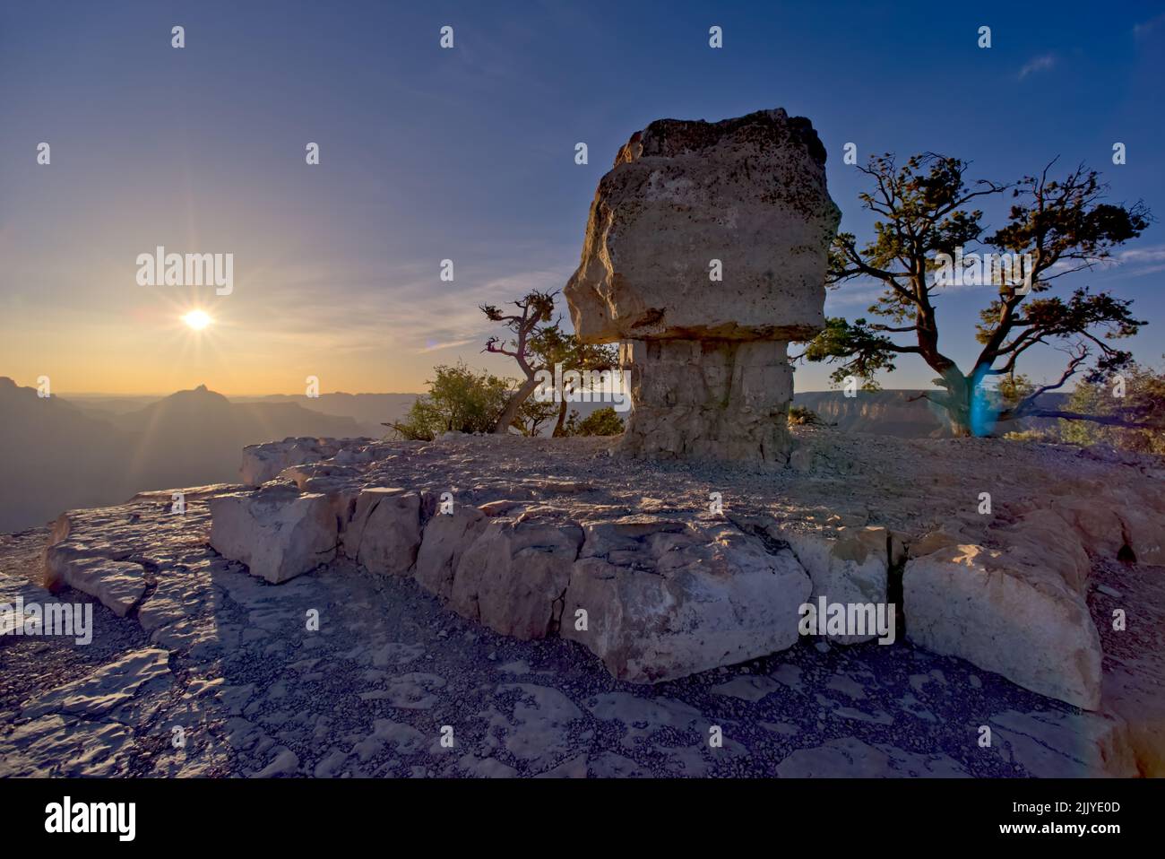 The famous Mushroom Rock at Shoshone Point in Grand Canyon National ...