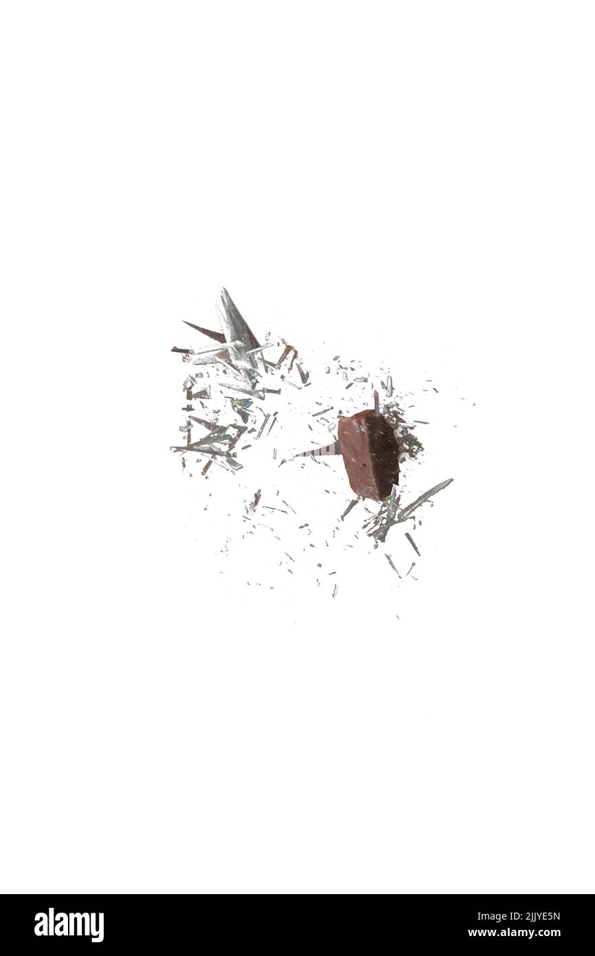 Rock being thrown through sliding glass door, Home Invasion, Smashed ...