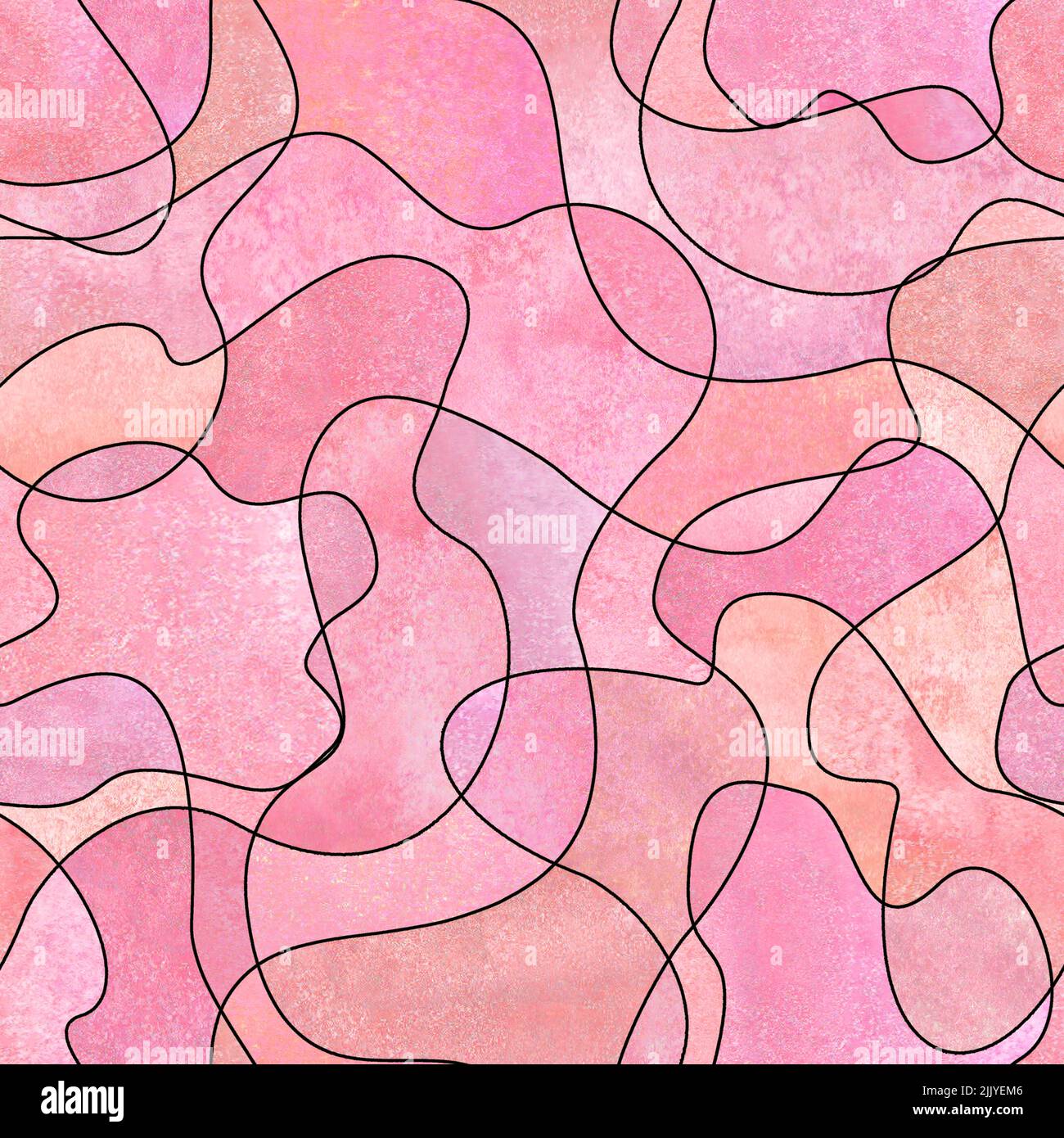 Watercolor abstract modern flat geometric liquid shape forms seamless ...