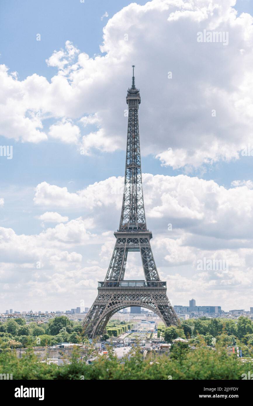 Daytime shot of the Eiffel Tower in Paris, France Stock Photo - Alamy