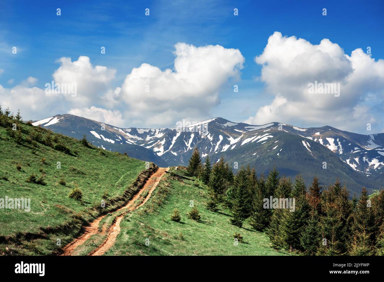 Blue sky clouds perspective hi-res stock photography and images - Alamy