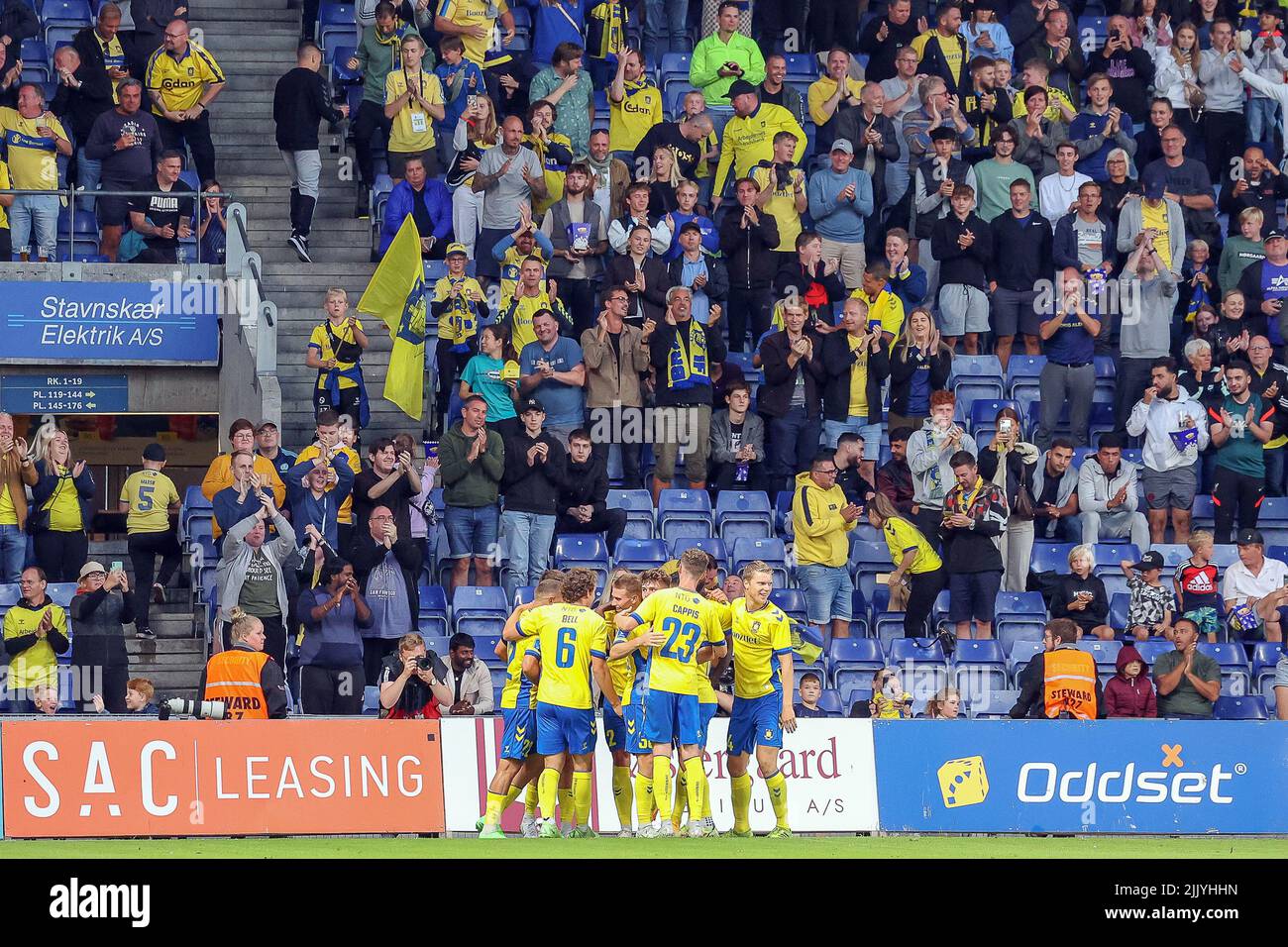 Broendby, Denmark. 28th July, 2022. Marko Divkovic (24) of Broendby IF ...