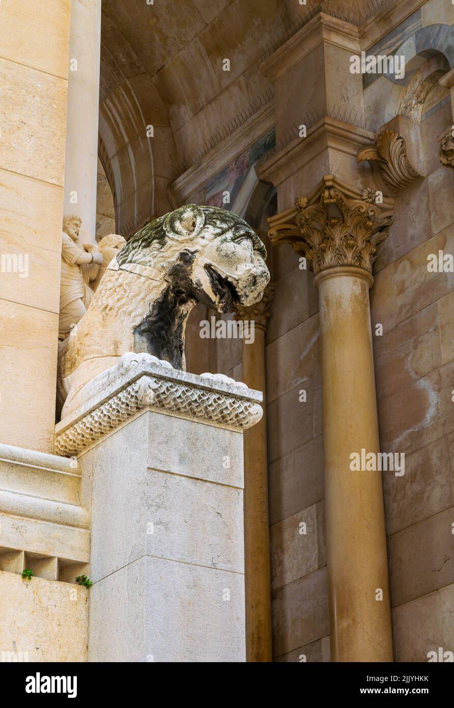 The Venetian Lion statue symbolizes power as a detail of the Diocletian ...