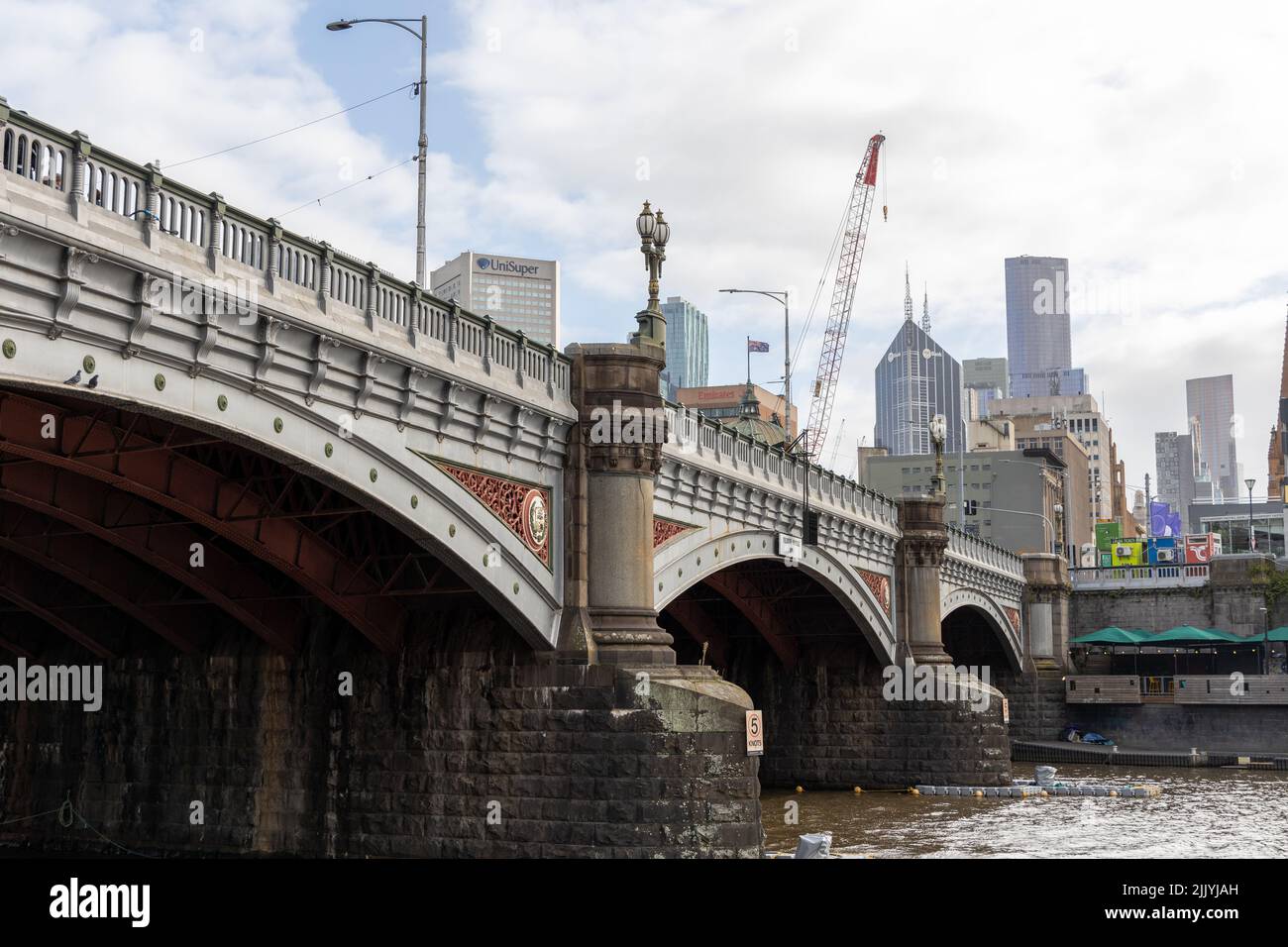 The Prince bridge over the Yarra river in Melbourne Victoria Australia ...