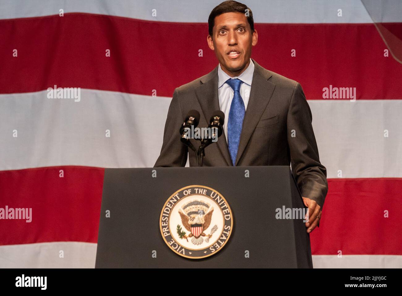 Raj Shah, President & CEO of the Rockefeller Foundation, delivers ...