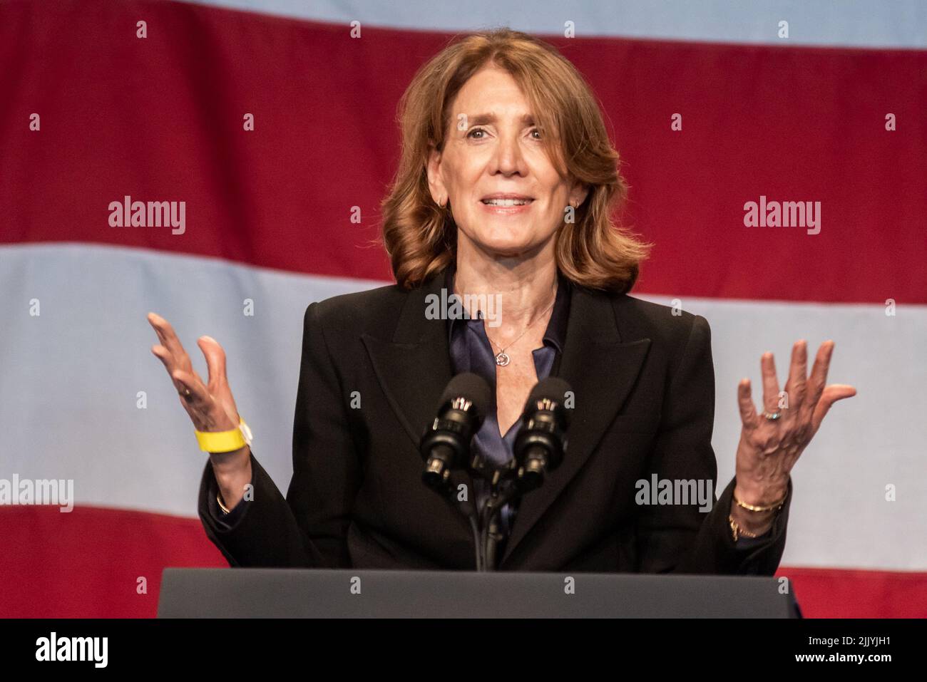 Google Chief Financial Officer Ruth Porat delivers remarks at the ...