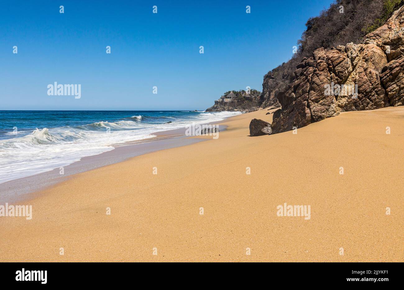 Beach and waves. Playa Malpaso near Sayulita, Nayarit, Mexico Stock ...