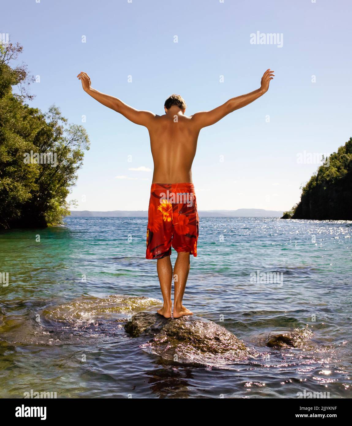 Young man relaxed balancing hi-res stock photography and images - Alamy