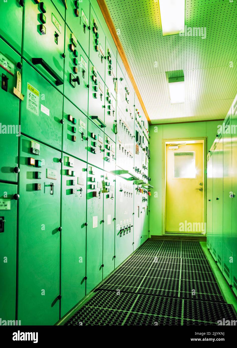 Control room below deck on a ship Stock Photo - Alamy