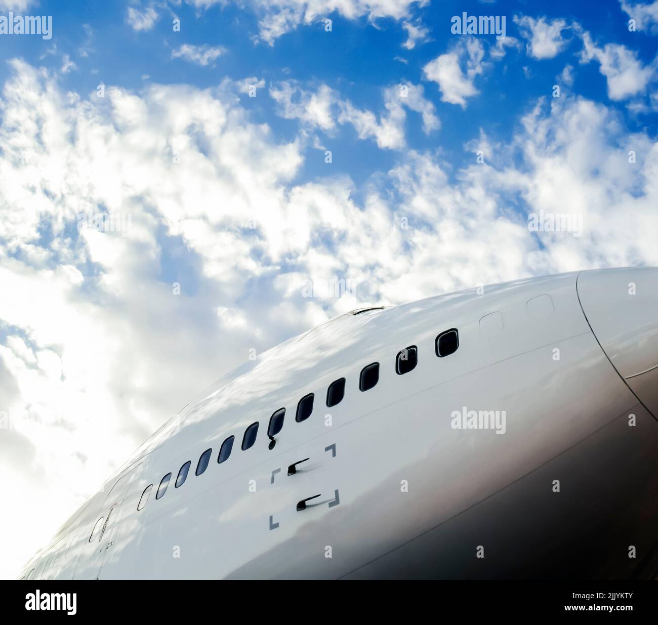 Close up of fuselage and cockpit of an aeroplane Stock Photo - Alamy
