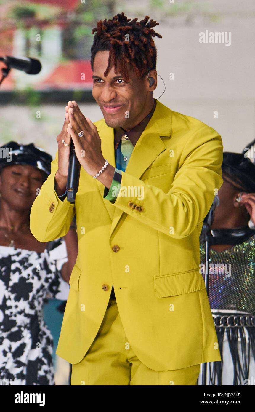 NEW YORK, NY, USA - JUNE 17, 2022: Jon Batiste Performs on NBC's "Today ...