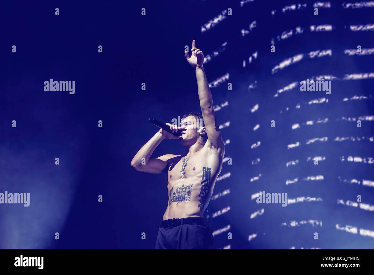 Riccardo Fabbriconi better known as Blanco performs live in concert at ...