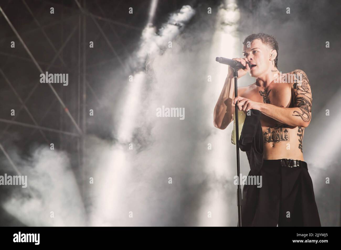 Riccardo Fabbriconi better known as Blanco performs live in concert at ...