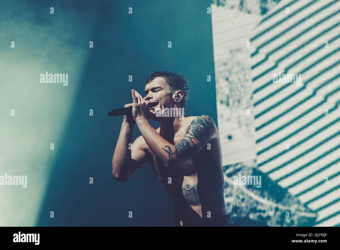 Riccardo Fabbriconi better known as Blanco performs live in concert at ...