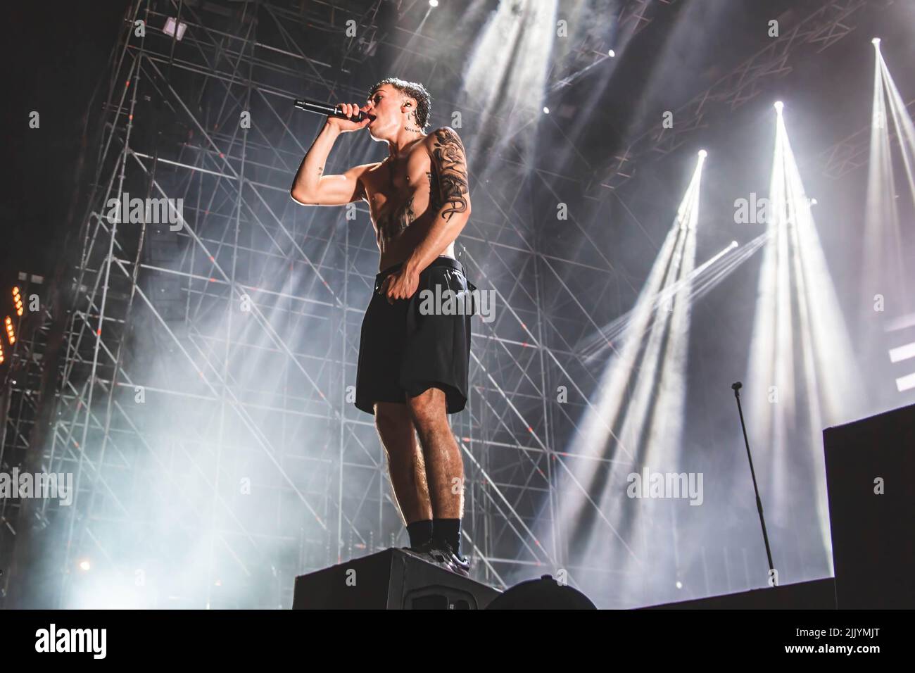 Riccardo Fabbriconi better known as Blanco performs live in concert at ...