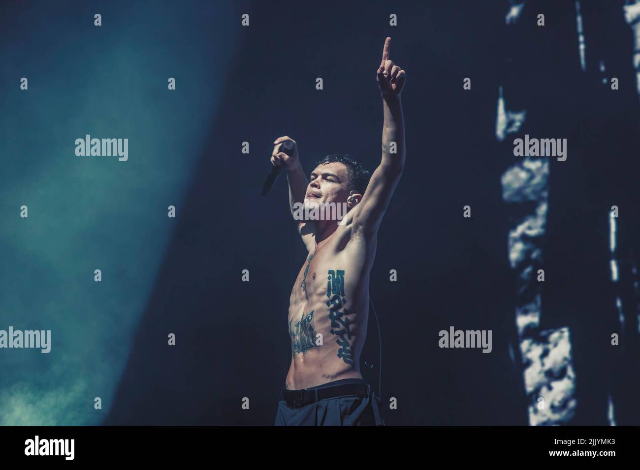 Riccardo Fabbriconi better known as Blanco performs live in concert at ...