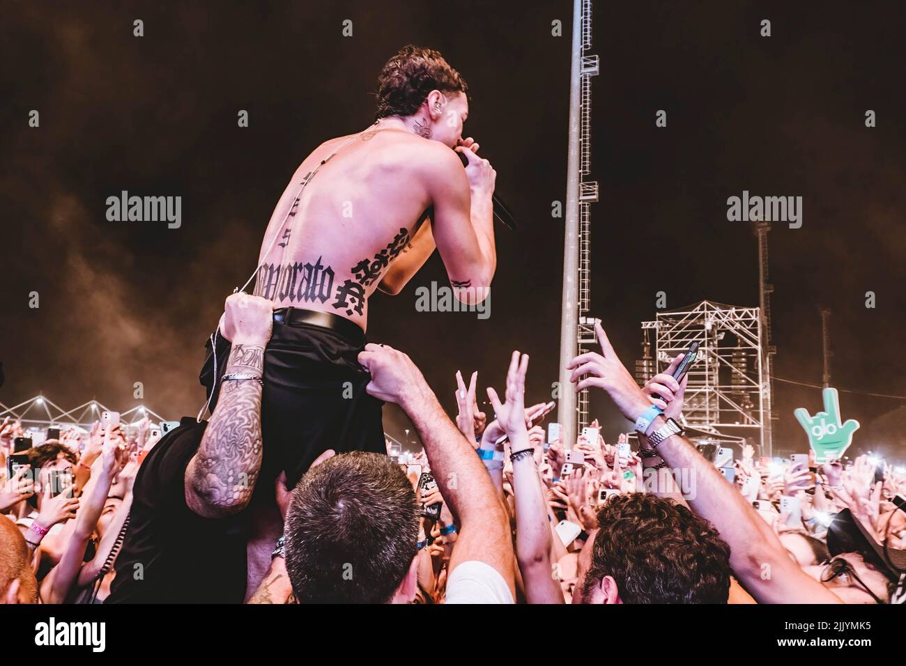 Riccardo Fabbriconi better known as Blanco performs live in concert at ...