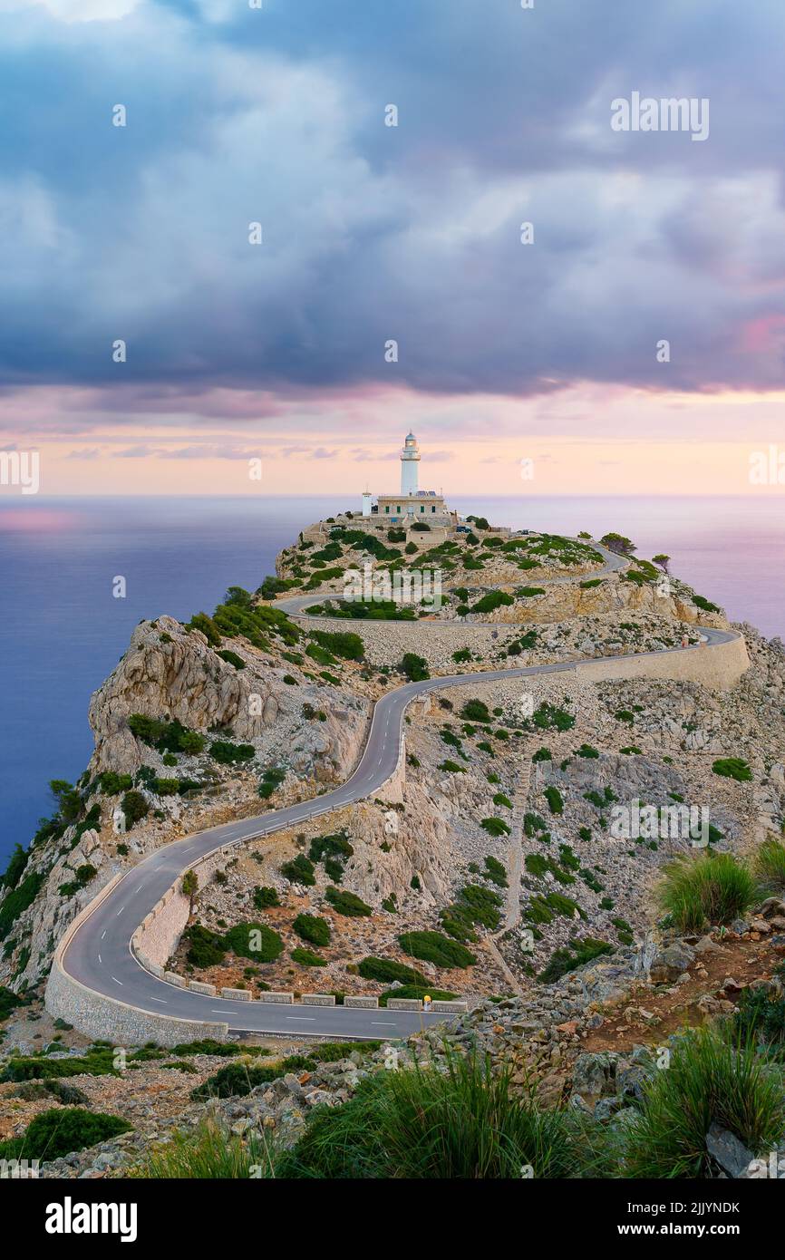 The Formentor Lighthouse in Mallorca (Majorca), Balearic Islands, Spain ...
