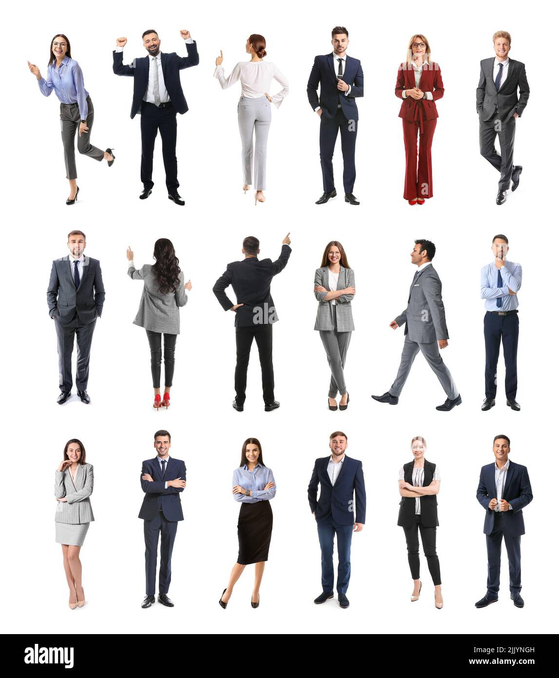 Set of many business people isolated on white Stock Photo - Alamy
