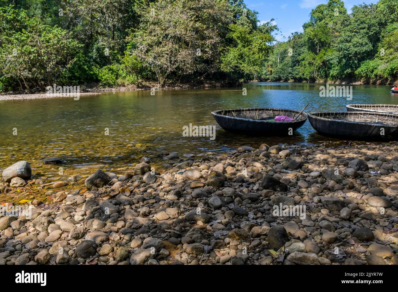 Kerala bowl boat ride experiance in Konni India Stock Photo - Alamy