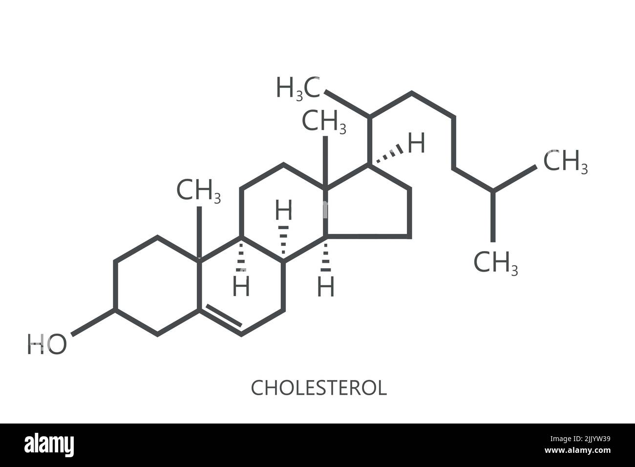 Cholesterol formula on white background. 3d rendering Stock Photo - Alamy