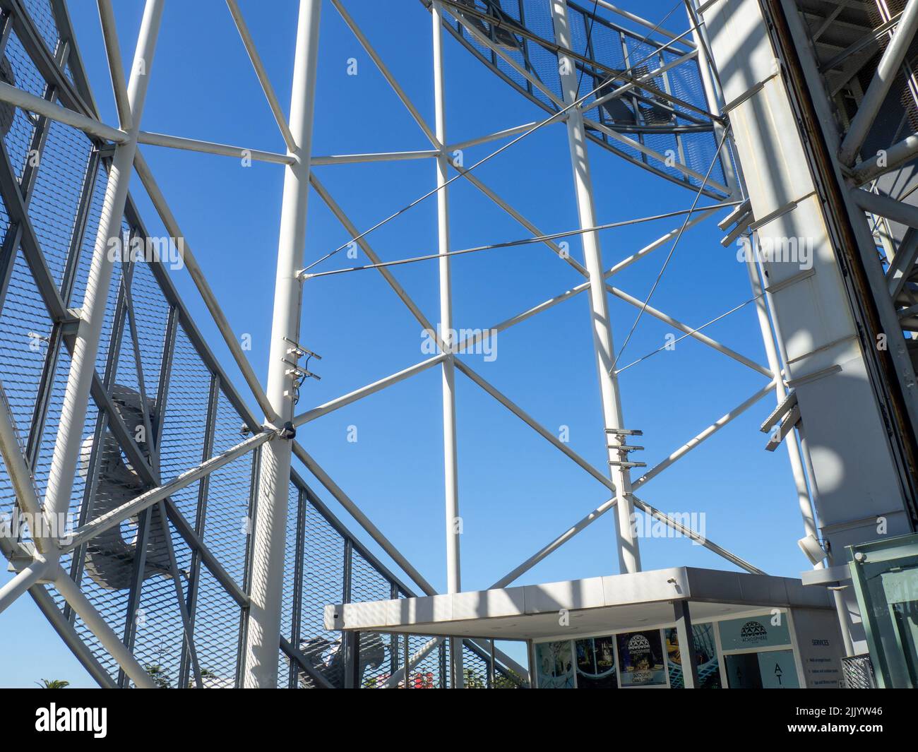 High metal construction. Metal building. Engineering. Iron beams Stock ...