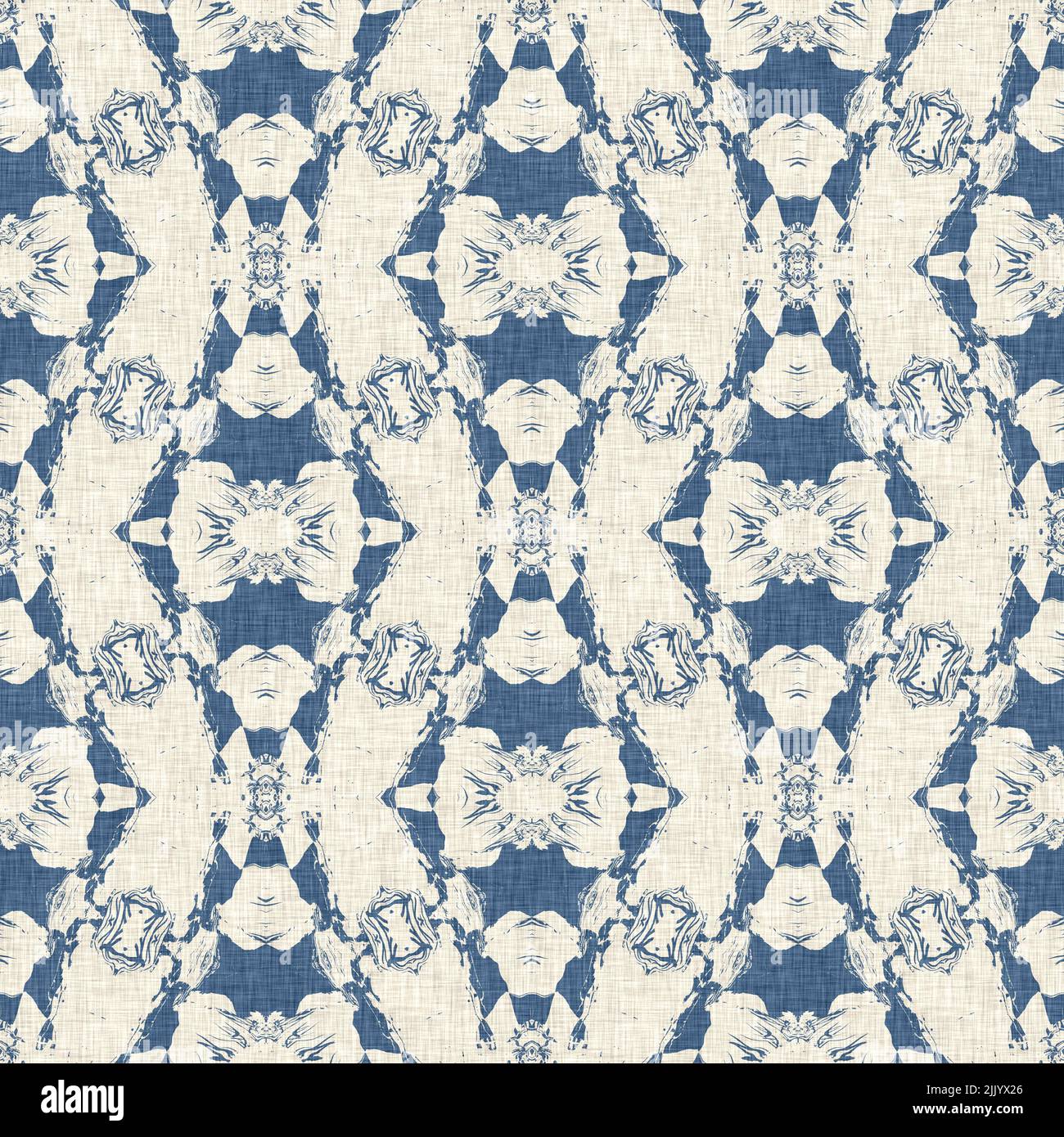 French blue quilt printed fabric pattern for shabby chic home decor ...