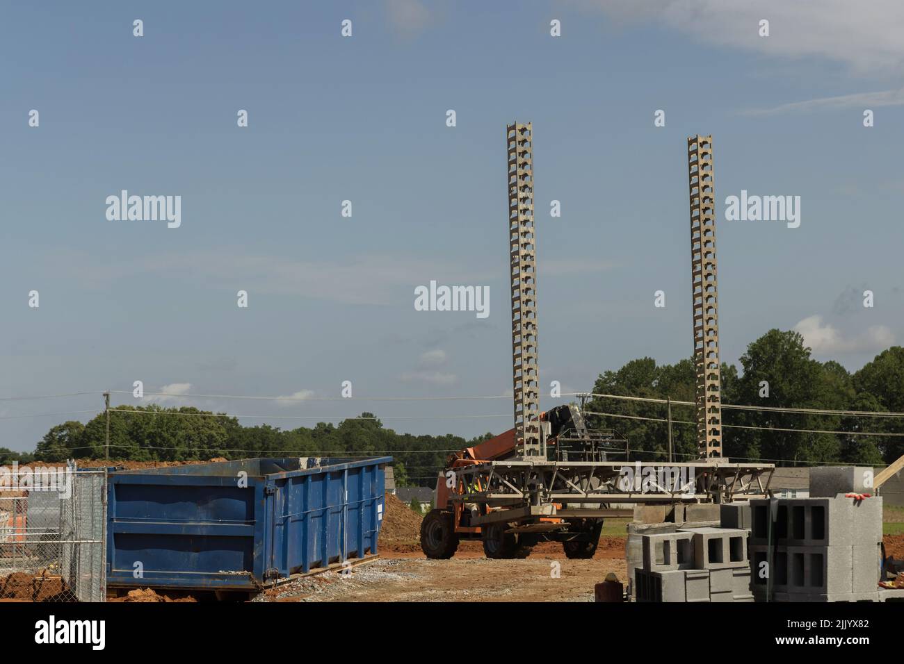 For the installation of stacked scaffolding for mounting the wall of ...