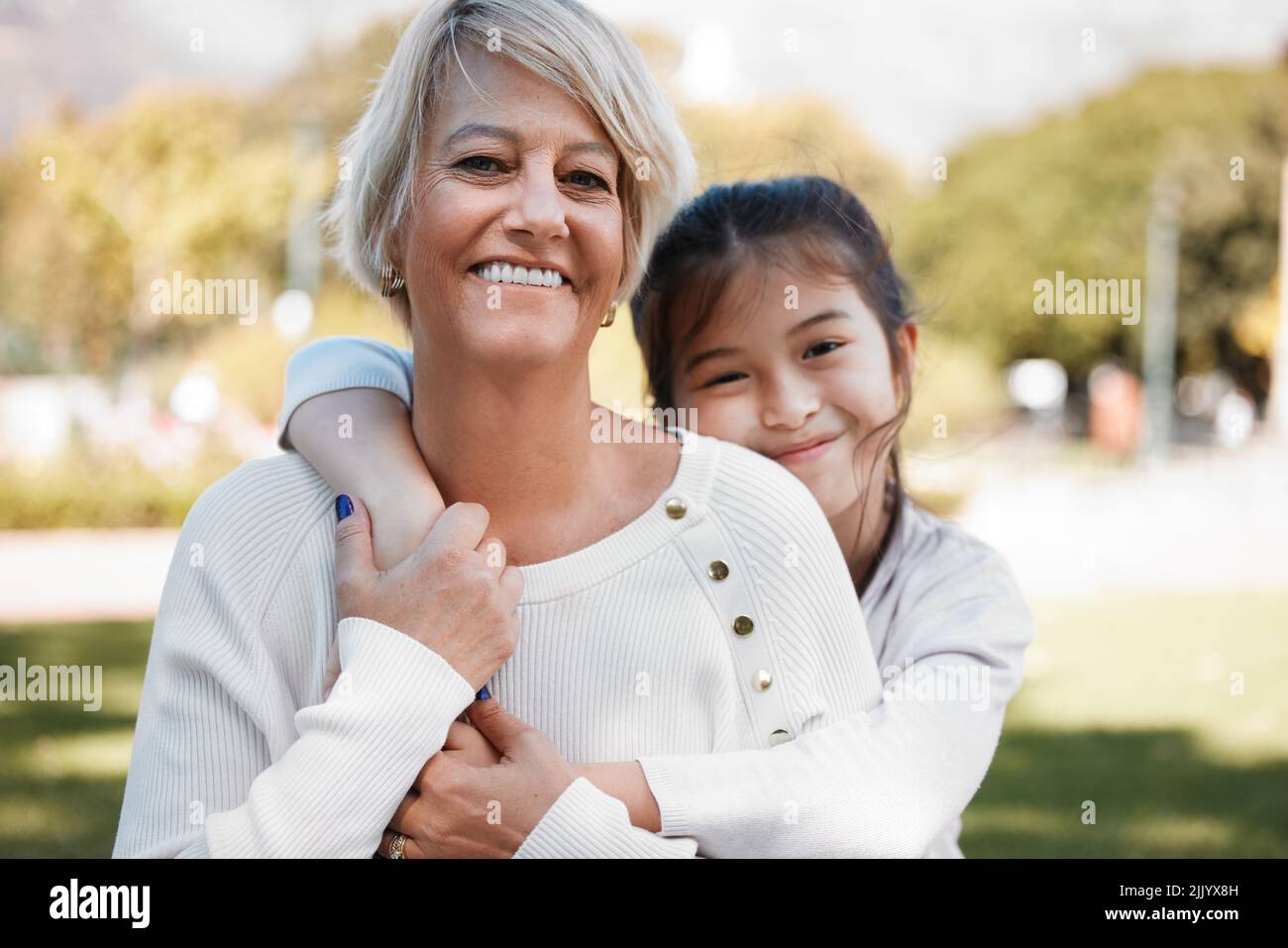 I will move heaven and earth for my grandchild. Portrait of a little ...