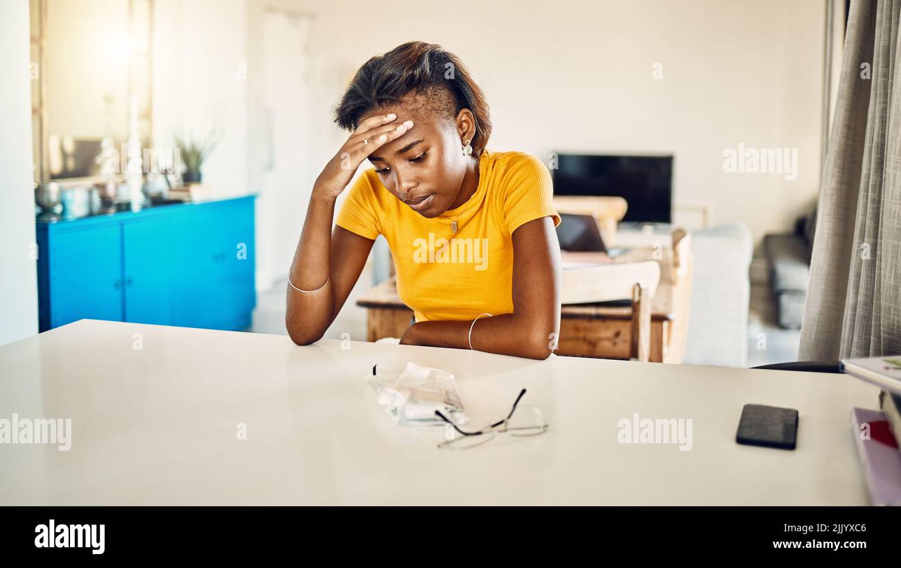 Female student concerned difficult hi-res stock photography and images ...