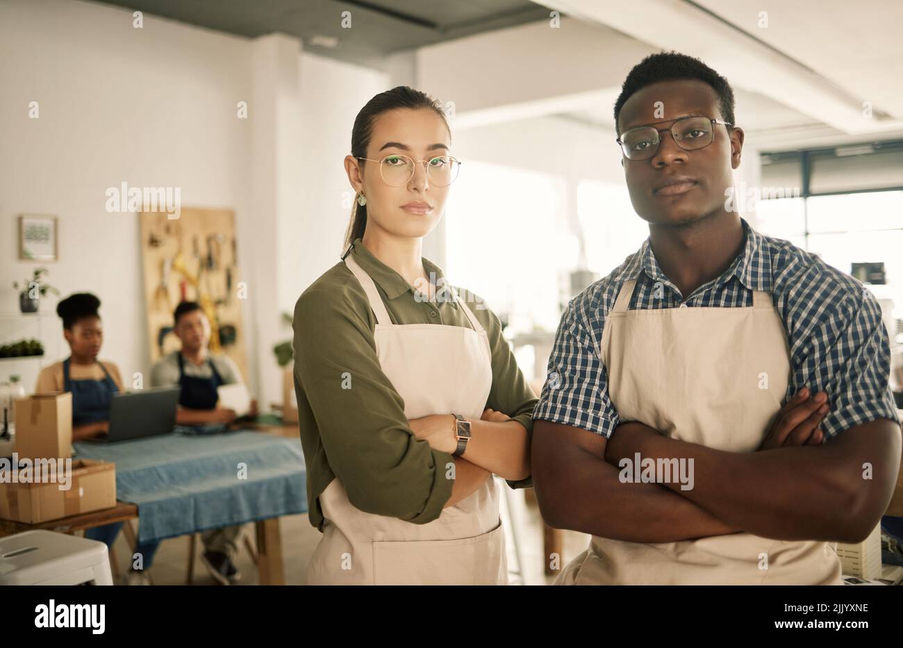 Fashion, design and style with two diverse and professional team ...