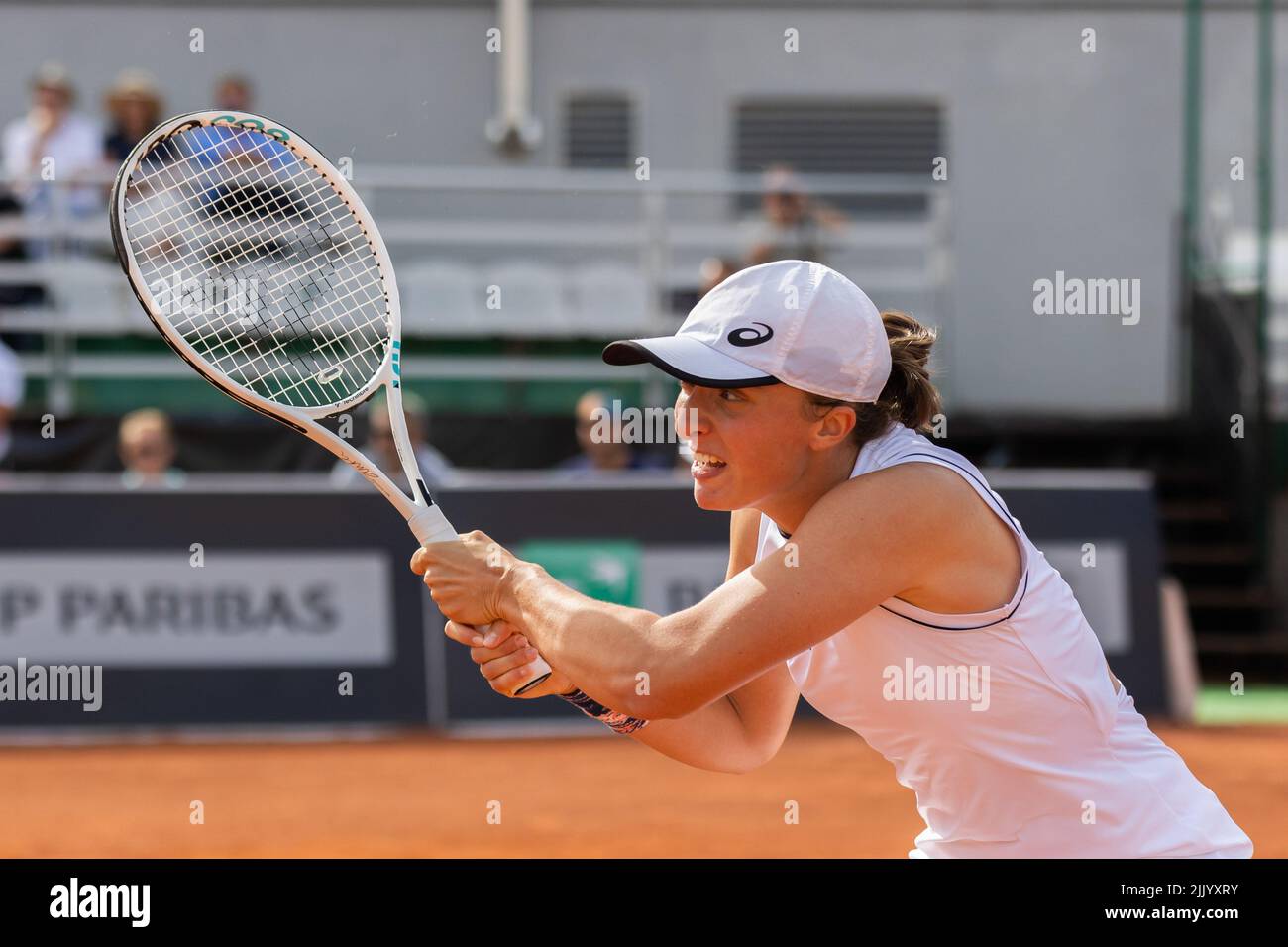Warsaw, Poland. 28th July, 2022. Iga Swiatek seen in action during the ...