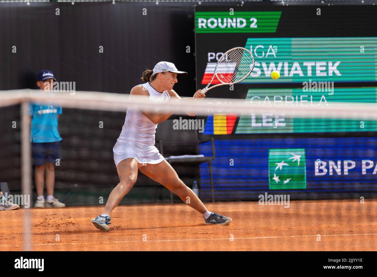 Iga Swiatek seen in action during the second round match BNP Paribas ...
