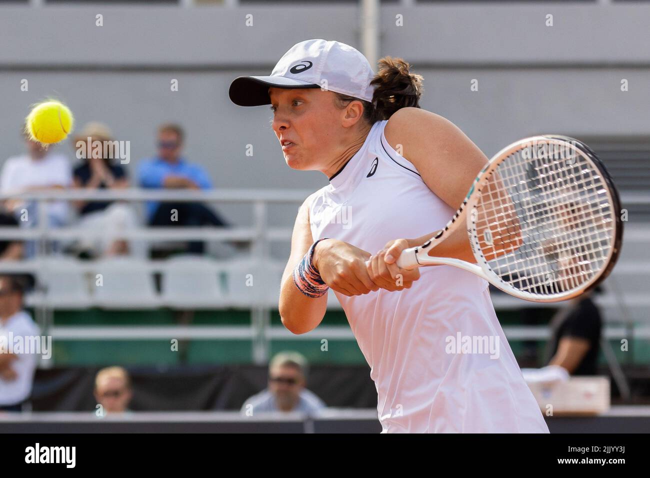 Iga Swiatek seen in action during the second round match BNP Paribas ...