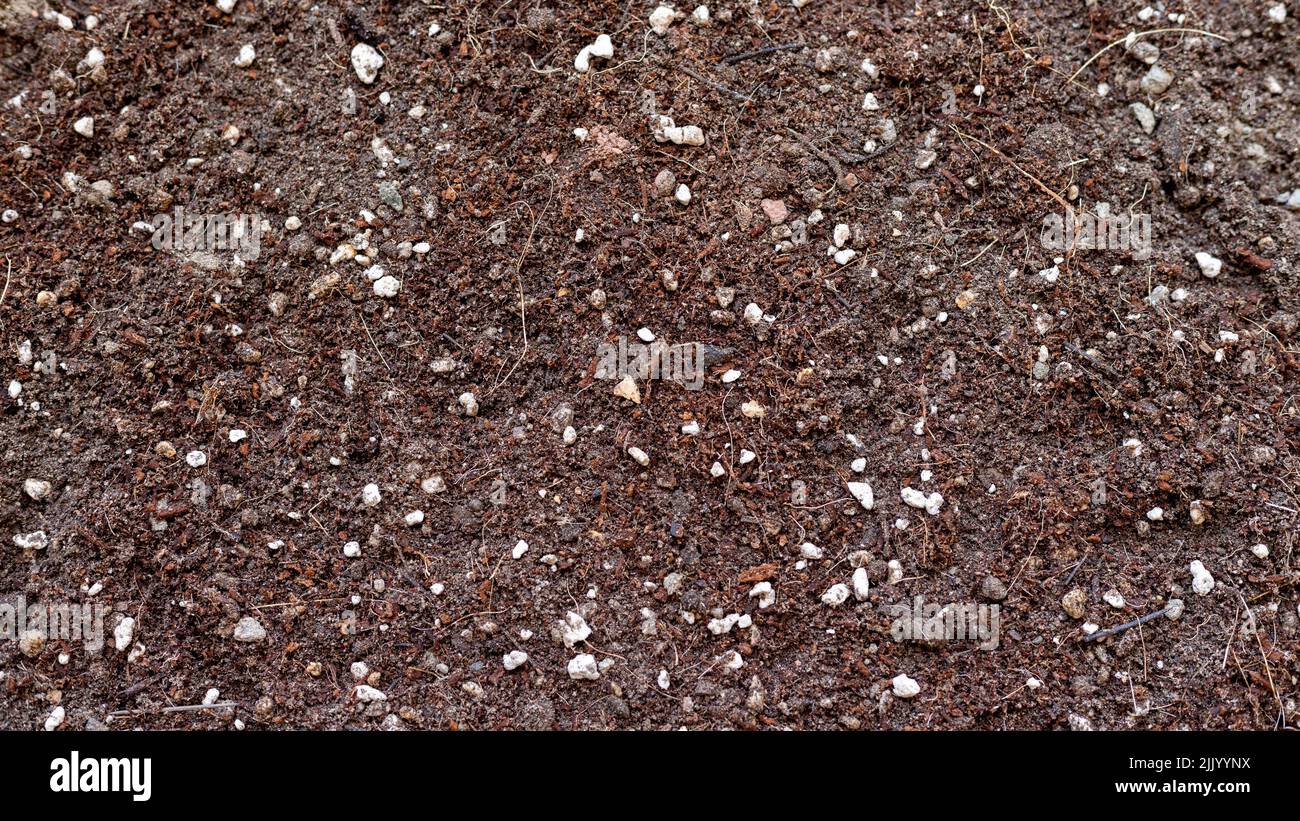Potting soil mix texture background Stock Photo - Alamy